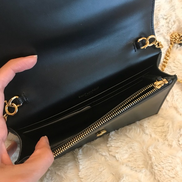 Saint Laurent | Bags | Saint Laurent Kate Ysl Tassel Chain Wallet ...